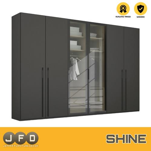 Jual Lemari Pakaian Minimalis Kaca Shine Modern Glass Wardrobe ...