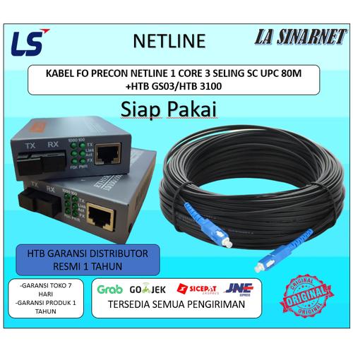Jual KABEL FO PRECON NETLINE 1 CORE 3 SELING SC UPC 80M +HTB GS03/HTB ...