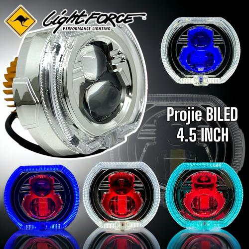 Jual Lampu Projie Bi LED BILED Hi Lo 2 LENSA Angel Eye Devil Eye - Blue ...