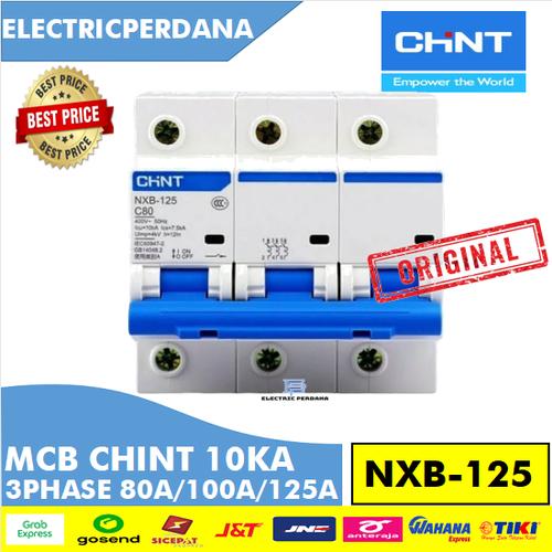 Jual MCB Chint NXB-125 3 Phase 80A/100A/125A 10KA ORIGINAL - BAGUS - MURAH - 125A - Jakarta ...