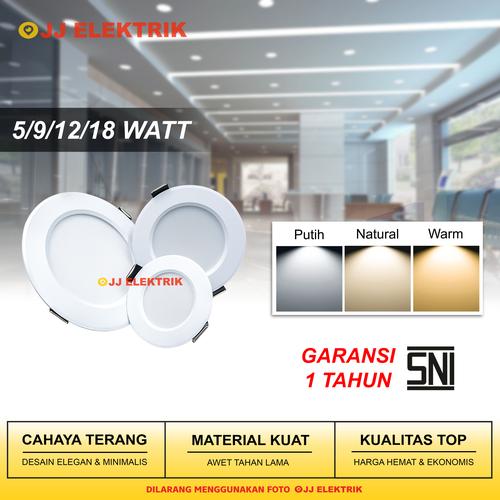 Jual Lampu Downlight LED Plafon Rumah IB Bulat 5W 9W 12W 18W GARANSI ...