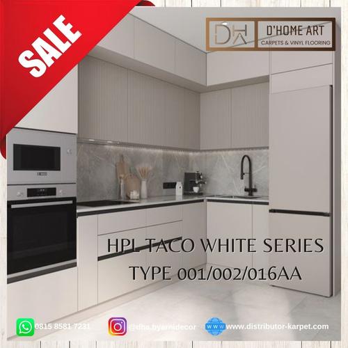 Jual HPL Taco Putih Glossy/Doff Pelapis Kitchen Set/Furniture/Kayu ...