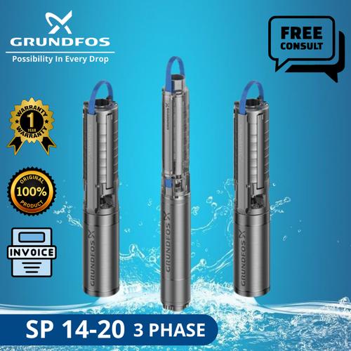 Promo POMPA AIR SUBMERSIBLE GRUNDFOS SP 14-20 3 PHASE + CTK - Pump only ...