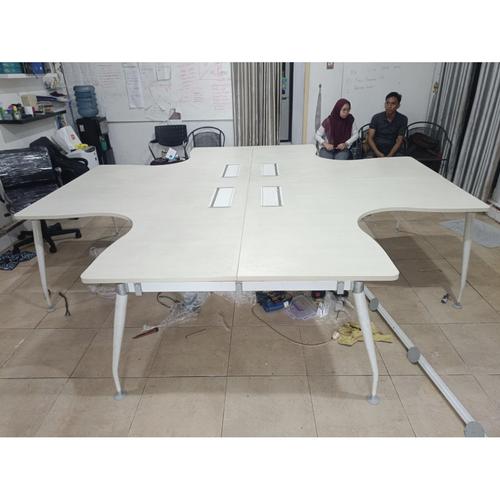 Jual Meja partisi 160x160cm/meja, total 320x320cm, kaki besi, include ...