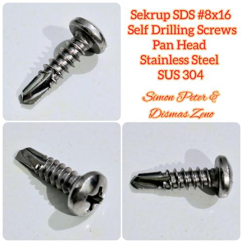 Jual Skrup Sekrup SDS #8x16 Self Drilling Screws Pan Head Stainless SUS 304 - Kab. Tangerang ...