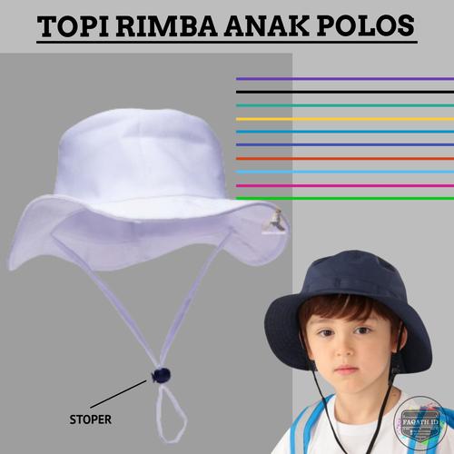Promo topi manasik haji umroh anak Tk warna putih topi rimba bucket Hat ...