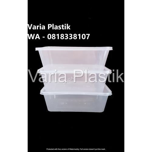 Jual @500 Kotak Makan Plastik 750 ml / Thinwall / Food container dos ...