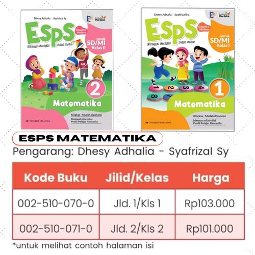 Jual Erlangga - Esps Matematika kelas 1 & 2 SD/MI Kurikulum Merdeka - kelas 1 - Jakarta Barat ...