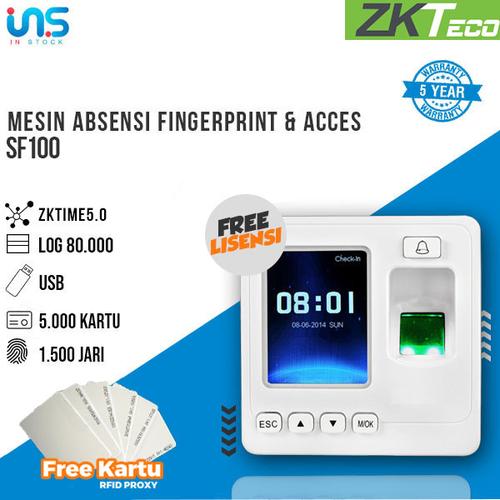 Jual Mesin Absensi Fingerprint Dan Akses Kontrol Kartu ZKTECO SF100 ...