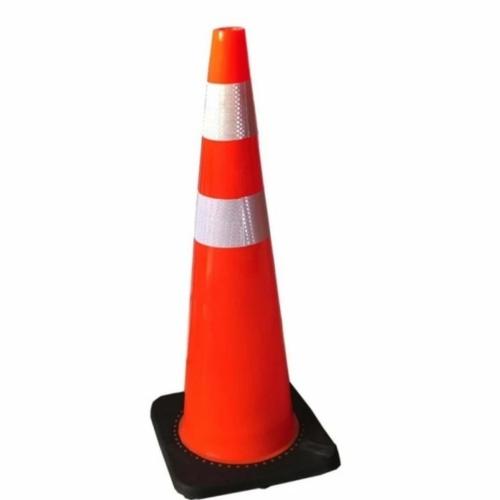 Jual Trafic Cone 90 cm Base Hitam - Kerucut Jalan - Pembatas Jalan ...