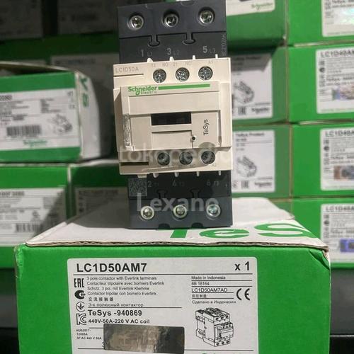 Jual LC1D50AM7 LC1D50M7 Kontaktor Contactor Schneider 3P LC1D50A ...