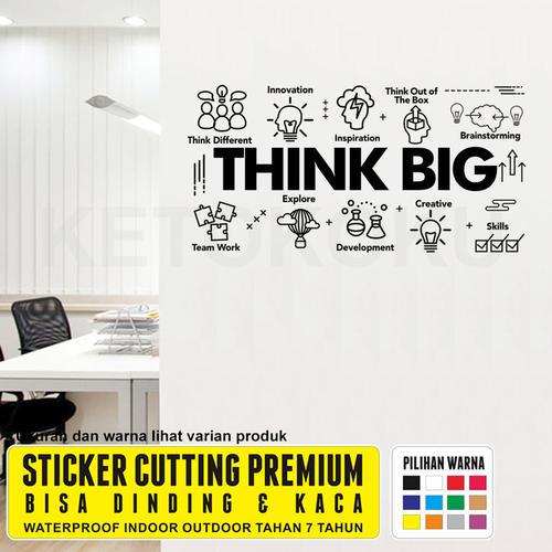 Jual Stiker Dinding Motivasi Kantor dan Kaca Ruang Kerja Quotes Think ...