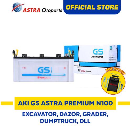 Promo AKI GS ASTRA Premium N100 untuk Komatsu Excavator, Dozer, Grader ...