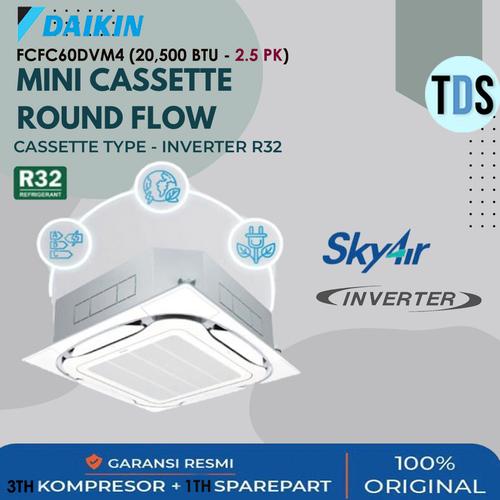 Promo DAIKIN AC Mini Cassette Round Flow Inverter 2.5 PK - FCFC60DVM4 ...