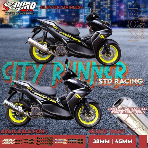 Jual Kenalpot Standar Racing Shijiro Tipe City Runner Aerox N max ...