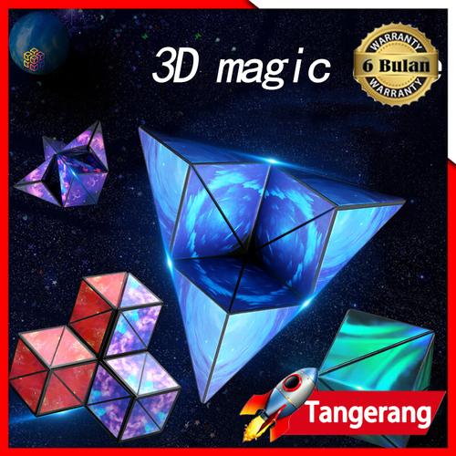 Jual Mainan Puzzle Kubus Magic Cube Magnetik 3D Multi - Biru - Kota ...