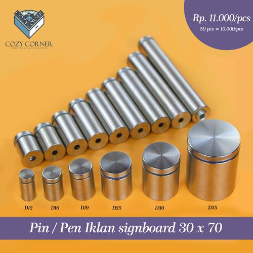 Jual Pen Iklan 30 x 70 Stainless Steel / Baut Akrilik / Sign Board ...