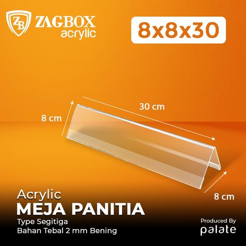 Jual Acrylic Nama - Akrilik Meja Panitia Segitiga - Display Nama 30cm x ...