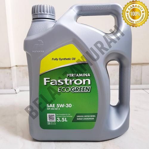 Jual Oli LCGC Pertamina Fastron Eco Green SAE 5w-30 Galon 3,5 Liter ...