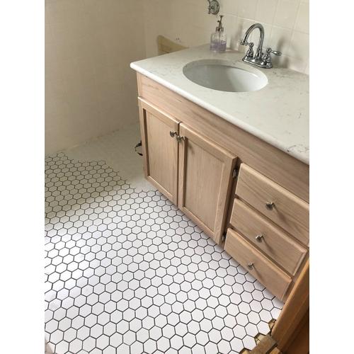 Jual Backsplash Tile Dapur Merk Venus Type Pottery Hexagon Maxi White ...