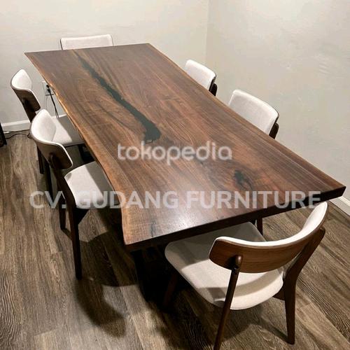 Jual Meja meeting rapat kantor makan minimalis kayu asli mahoni - Kota ...