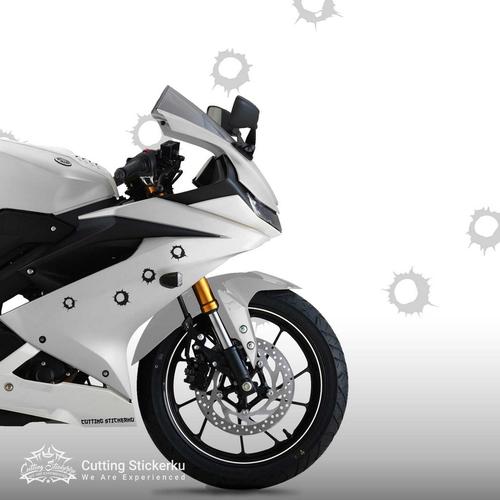 Jual Cutting Stiker Bullet Gunfire Variasi Motor Mobil Sticker - Biru ...