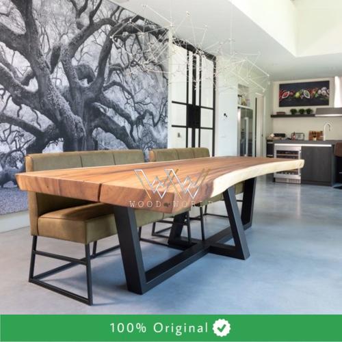 Jual Meja Trembesi 3 Meter Kaki Besi Custom - Kab. Jepara - WOODWORLD ...