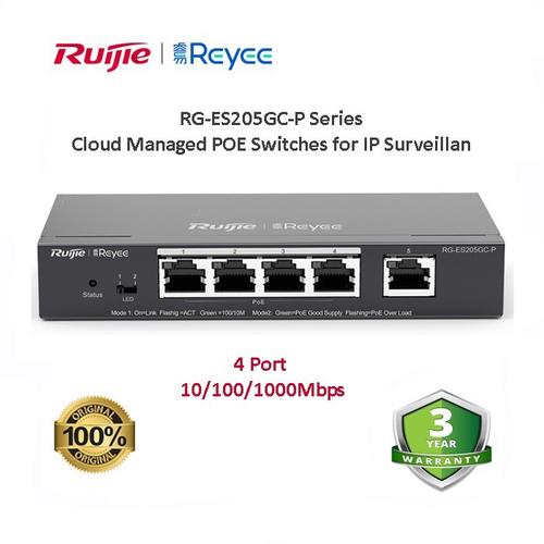 Jual Ruijie Reyee RG-ES205GC-P 5 Port Gigabit PoE POE+ Cloud Managed ...