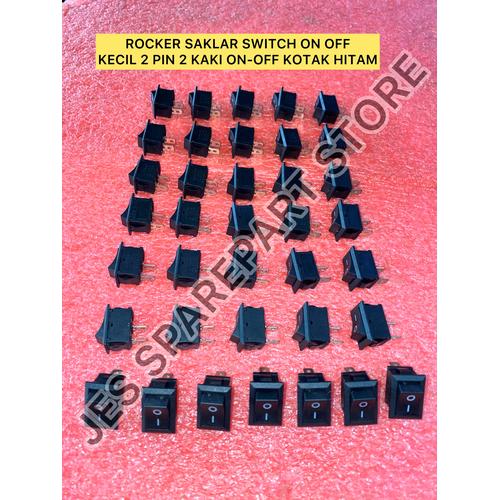 Jual ROCKER SAKLAR SWITCH ON OFF KECIL 2 PIN 2 KAKI ON-OFF KOTAK HITAM ...