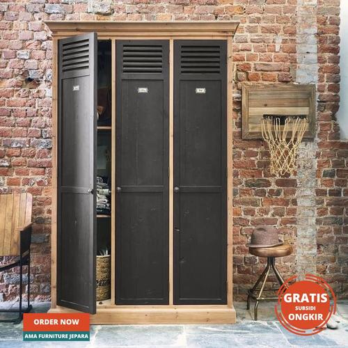 Jual LEMARI BAJU 3 PINTU MINIMALIS MODERN, LEMARI PAKAIAN 3 PINTU ...
