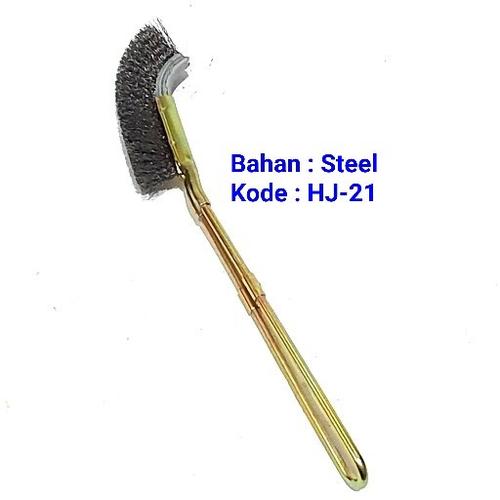 Jual Sikat Kawat Besi Baja Bengkok / Hand Brush gagang besi /Made in ...