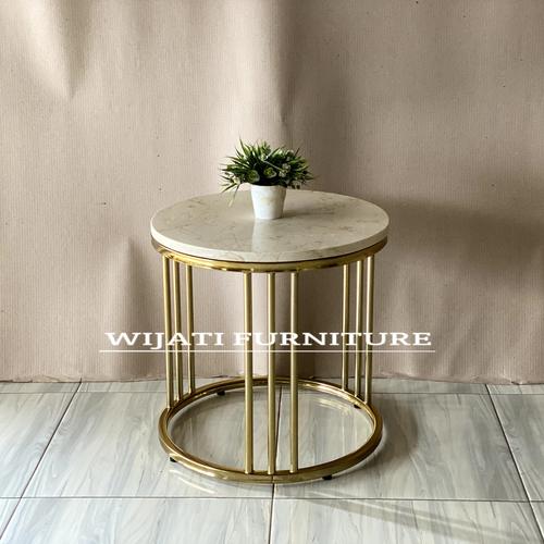 Jual Meja Sudut Marmer Stainless Gold Side pojok Marmer - Kab. Jepara ...