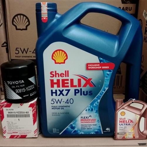 Jual Shell Helix HX7 5W - 40 + Filter OLI INNOVA,FORTUNER,HILUX,CAMRY ...