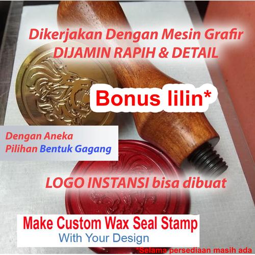Jual Custom Wax Stamp Stempel Segel Lilin - D15mm, Handle + Head - Kota ...