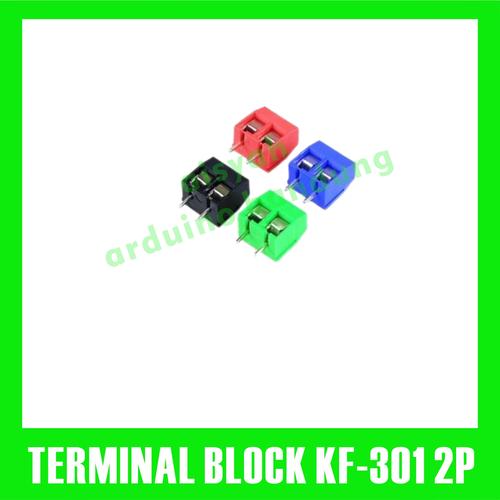 Promo Terminal Pcb Block Screw 2 Pin Kf301-2p Blue Biru - Hijau - Kota ...