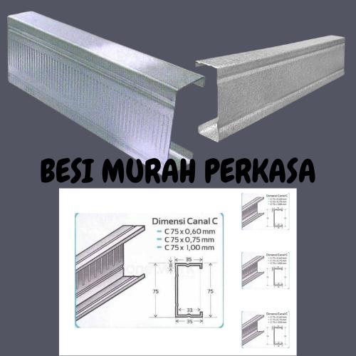 Jual BAJA RINGAN KANAL C/C TRUSS/CANAL C 0,75 - 0.6MM - Jakarta Pusat ...