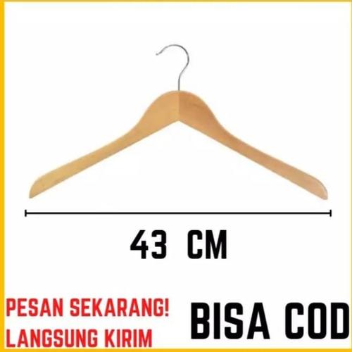 Jual HANGER KAYU DEWASA COKLAT DAN NATURAL TEBAL - natural - Kota ...