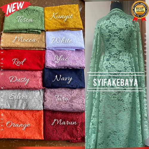 Jual Kain brukat katun polos. brokat cotton murah. lace kebaya ...