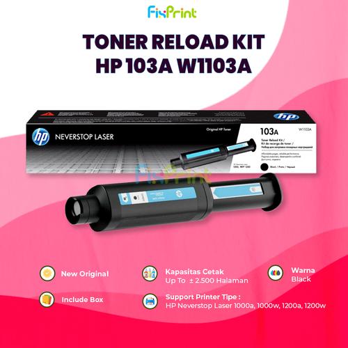 Jual Refill toner HP 103A Black Ori W1103A Printer 1000a 1000w 1200a ...