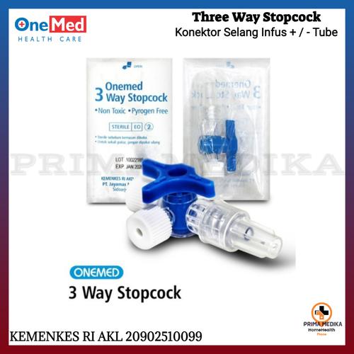 Jual Three Way Stopcock Onemed | Konektor Selang Infus 3 Arah - Dengan ...