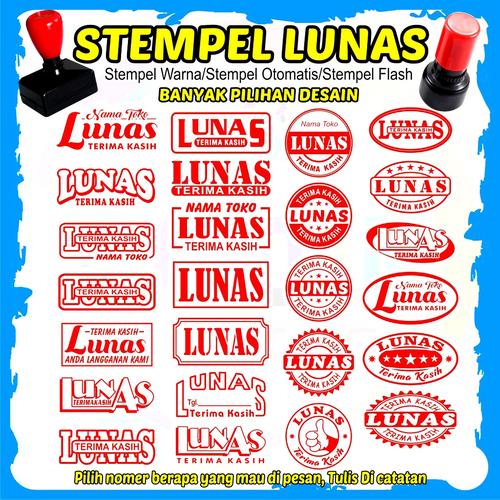 Jual Stempel Lunas Otomatis Desain Custom 1 Warna - Kota Bogor - mutiara-reklame | Tokopedia