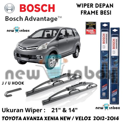 Jual Wiper TOYOTA AVANZA XENIA NEW VELOZ 2012-2014 BOSCH ADVANTAGE 21"&14" - Depan 21" & 14 ...