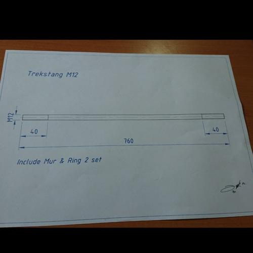 Jual besi trekstang m 12 panjang 76 cm drat kiri kanan masing 4 cm ...