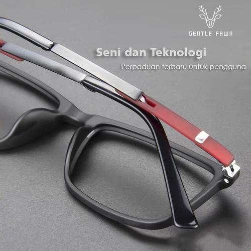 Promo Gentle Fawn Frame Kacamata Style Kotak Bahan Tr90 Simple 9169 ...
