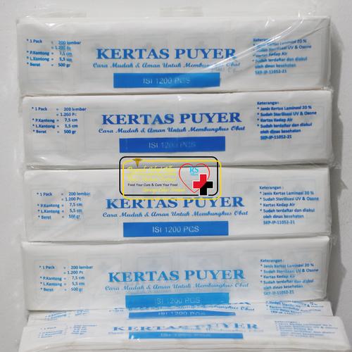 Jual Kertas Puyer Press Kertas Puyer Obat Kertas Perkamen isi 100 ...