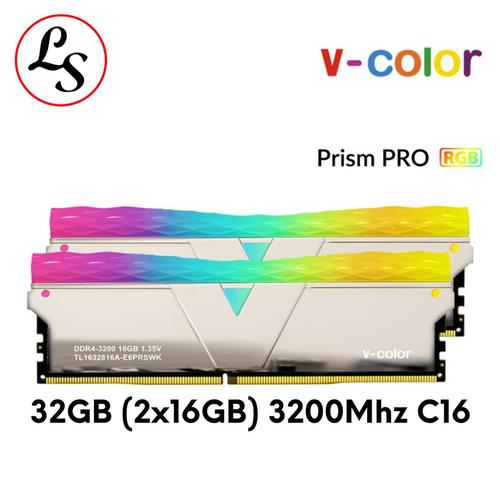 Jual V-COLOR RAM PRISM PRO RGB 32GB (2x16GB) DDR4 3200Mhz C16 - SILVER ...