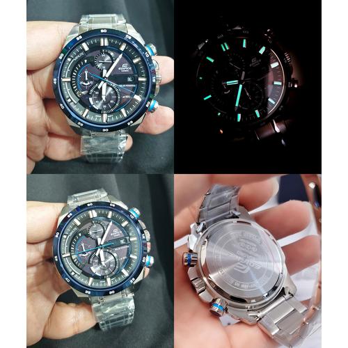 Jual Jam Tangan Pria Casio EDIFICE EQS-600 Chronograph Navy Silver ...