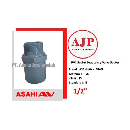 Jual SOCKET DRAT LUAR / PVC / JIS / ASAHI ( JAPAN ) - 1/2 INCH ...