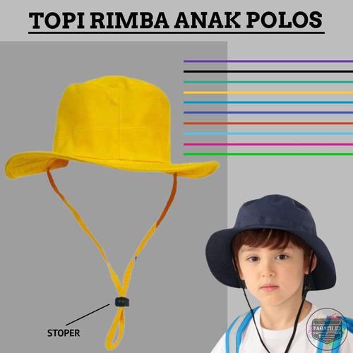 Jual Topi Bucket Hat Polos Kuning Anak Tali / Topi Rimba Anak Polos Tk ...
