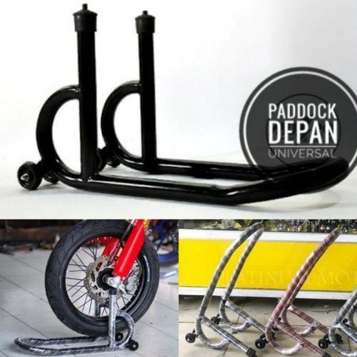 Jual Standar paddock pedok motor depan universal - Hitam - Kota ...